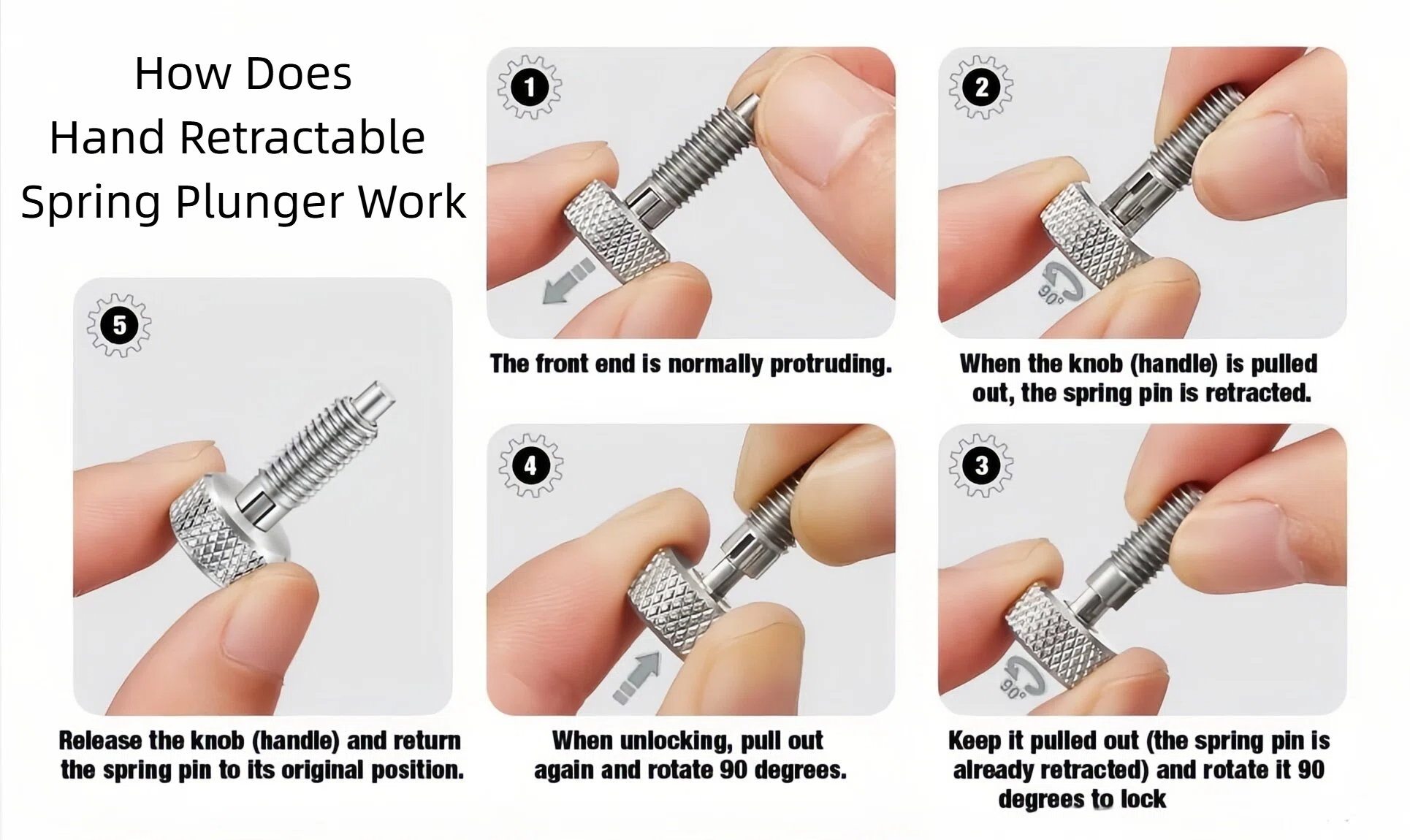 Hand Retractable Spring Plunger For Rolling Toolboxes | Mocayo.com